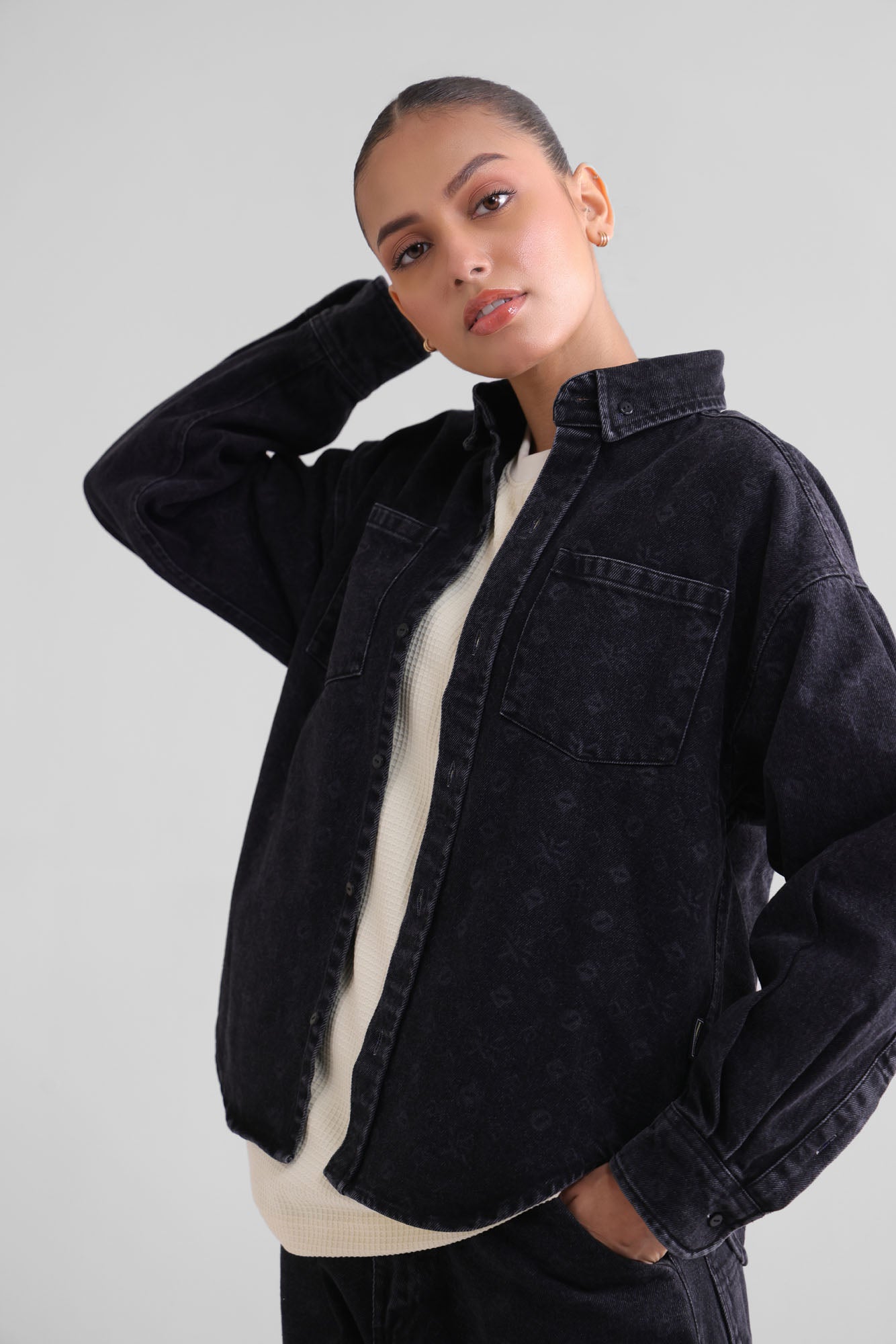 Denim Engraved Over Shirt